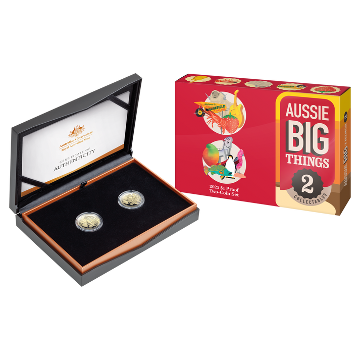 2025 $1 Aussie Big Things 2 Al-Bronze Proof 2 Coin Set – Town Hall ...