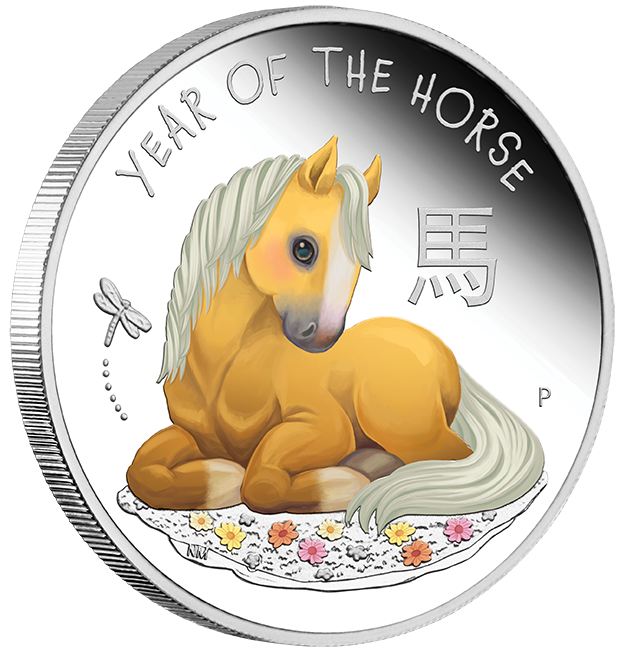Tuvalu 2026 50c Lunar Baby Year of The Horse 1/2oz Silver Coloured Pro ...