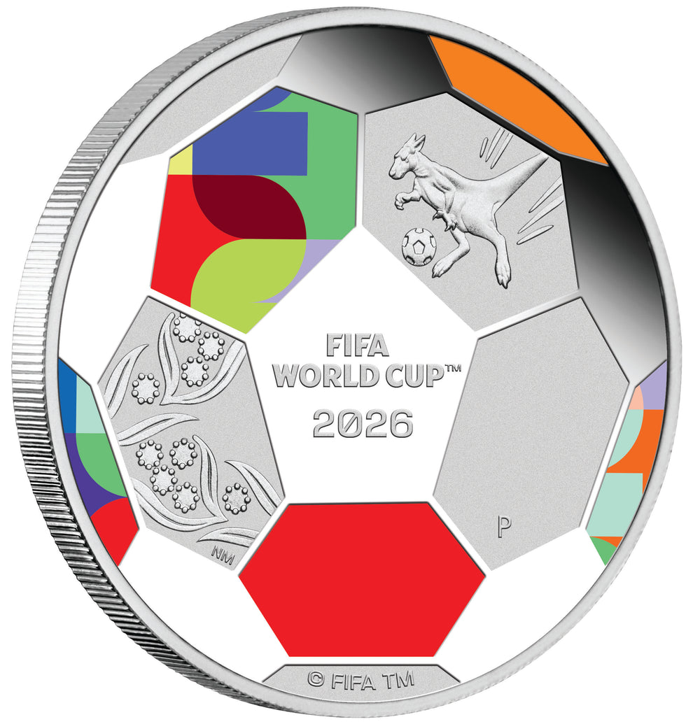 2026 50c FIFA World Cup 1/2oz Silver Coloured Proof Coin – Town Hall ...