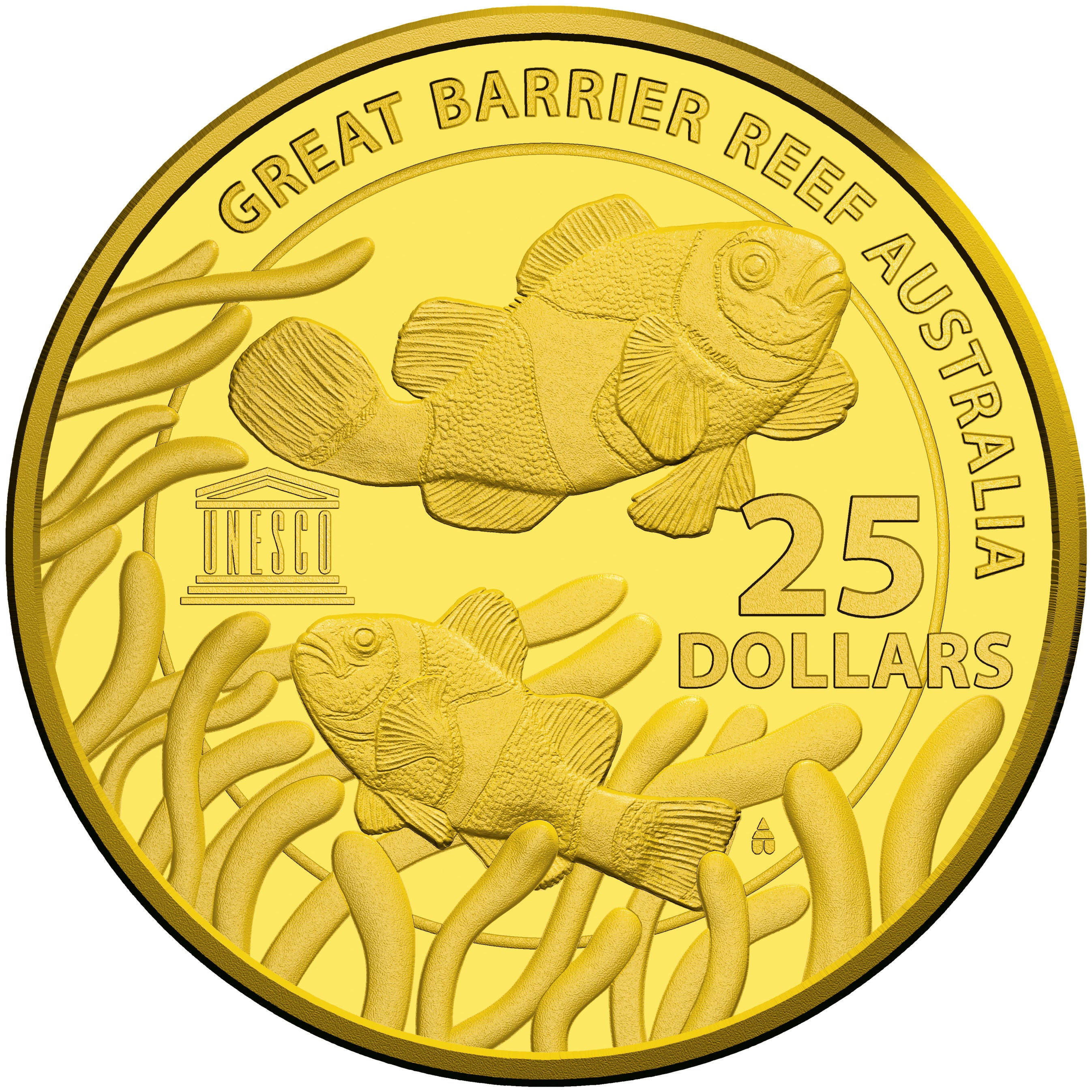 2015 $25 UNESCO Great Barrier Reef Australia 1/4oz Gold Proof Coin ...