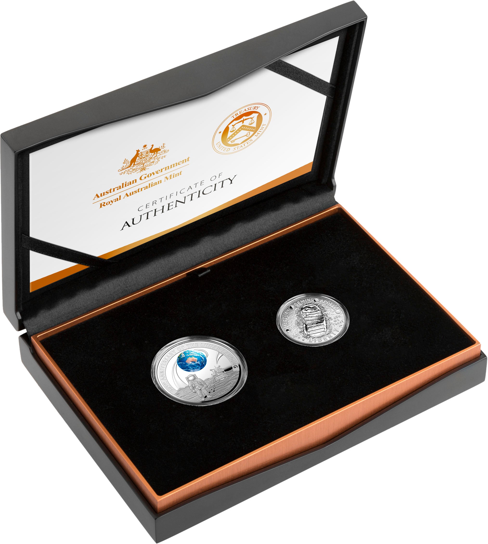 2019 50th Anniversary Apollo 11 Moon Landing 2 Coin Proof Set – Town ...