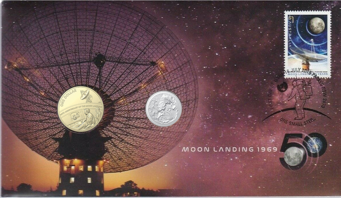 2019 $1 and 5c Moon Landing 50th Anniversary 2 Coin PNC – Town Hall ...