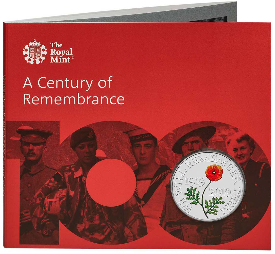 UK 2019 £5 The Remembrance Day Uncirculated Coin – Town Hall Coins ...