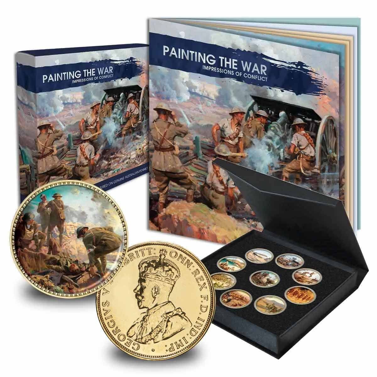 Painting The War Enamel Penny 9 Coin Collection – Town Hall Coins ...