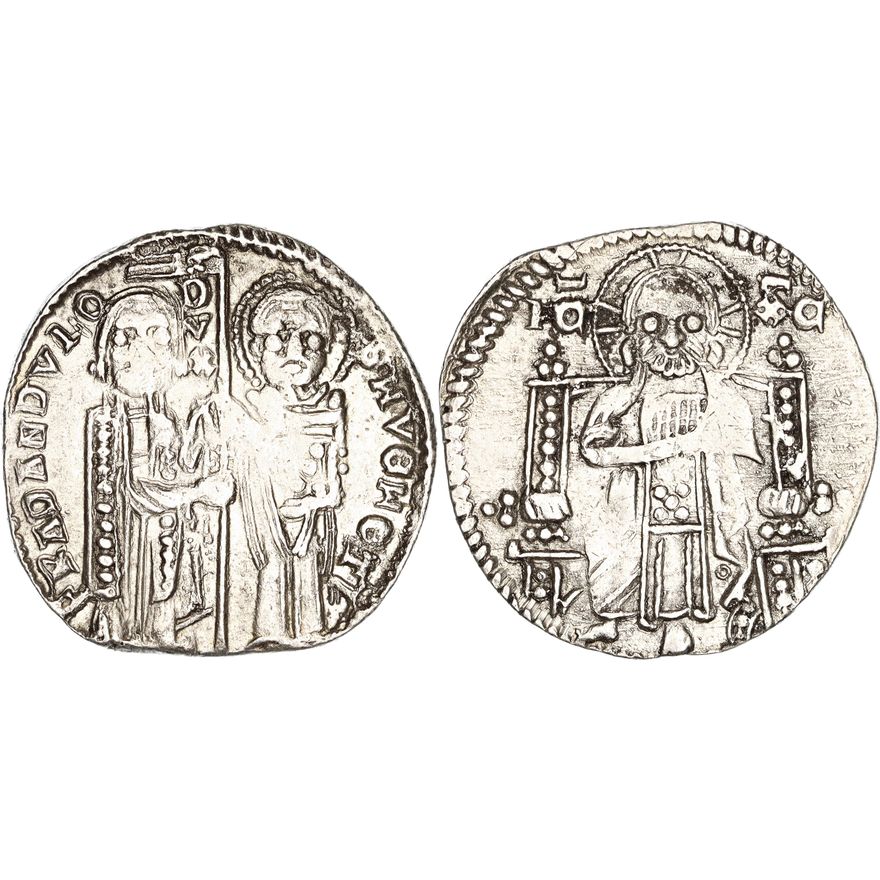 Republic of Venice, Francesco Dandolo, Silver Grosso, 1328-1339 AD, VF ...