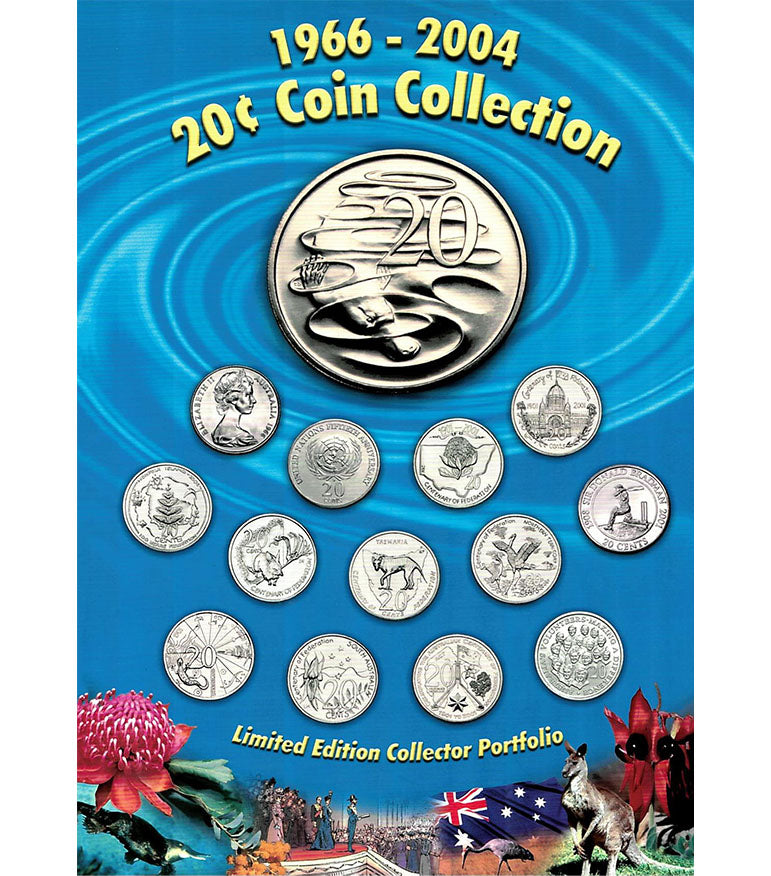 1966-2004 20c Coin Collection Limited Edition Uncirculated 13 Coin Por ...