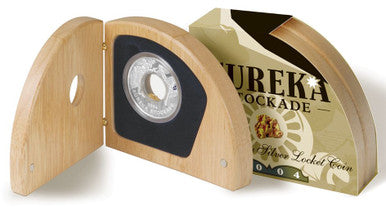 2004 $1 Eureka Stockade 150th Anniversary Silver Proof Locket Coin ...