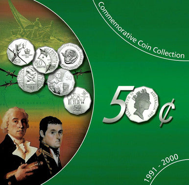 50c 1991 To 2000 Commemorative Uncirculated 6 Coin Collection – Town ...