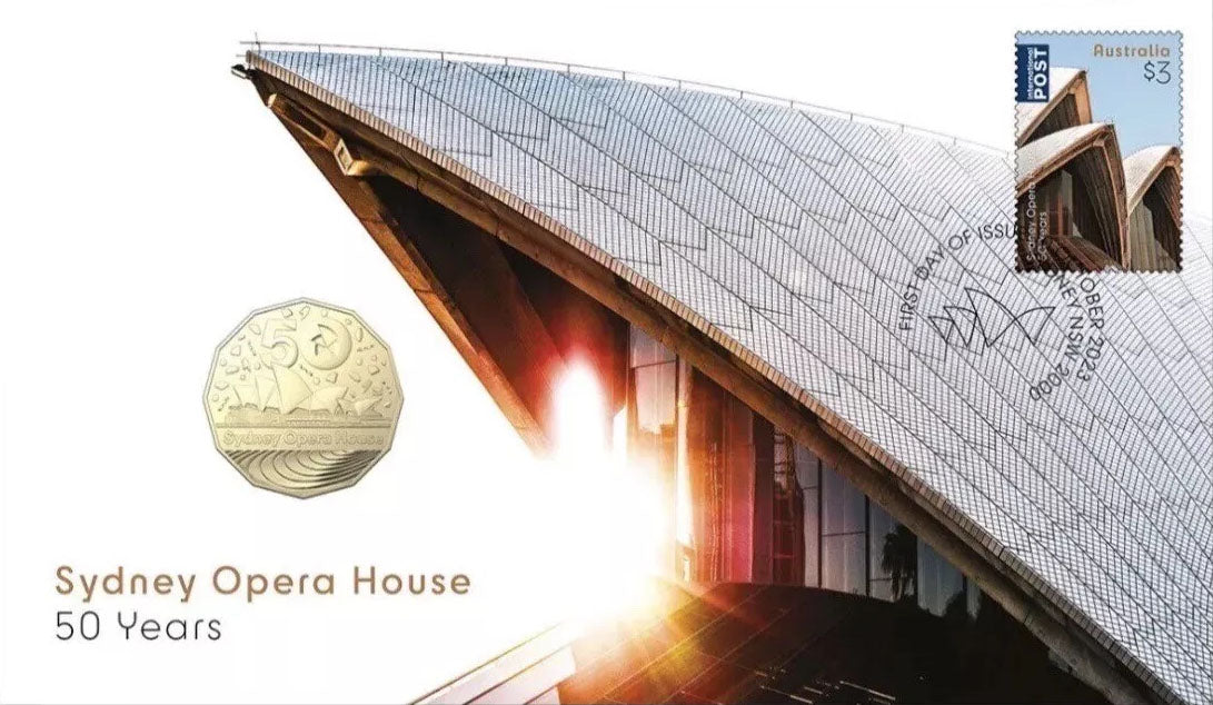 2023 50c Sydney Opera House 50 Years PNC – Town Hall Coins & Collectables